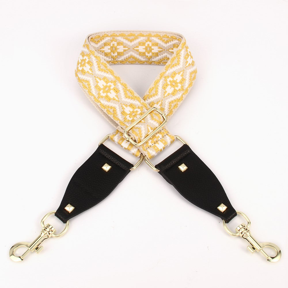 Bag Strap - Yellow & White Diamond – Watermelon Red