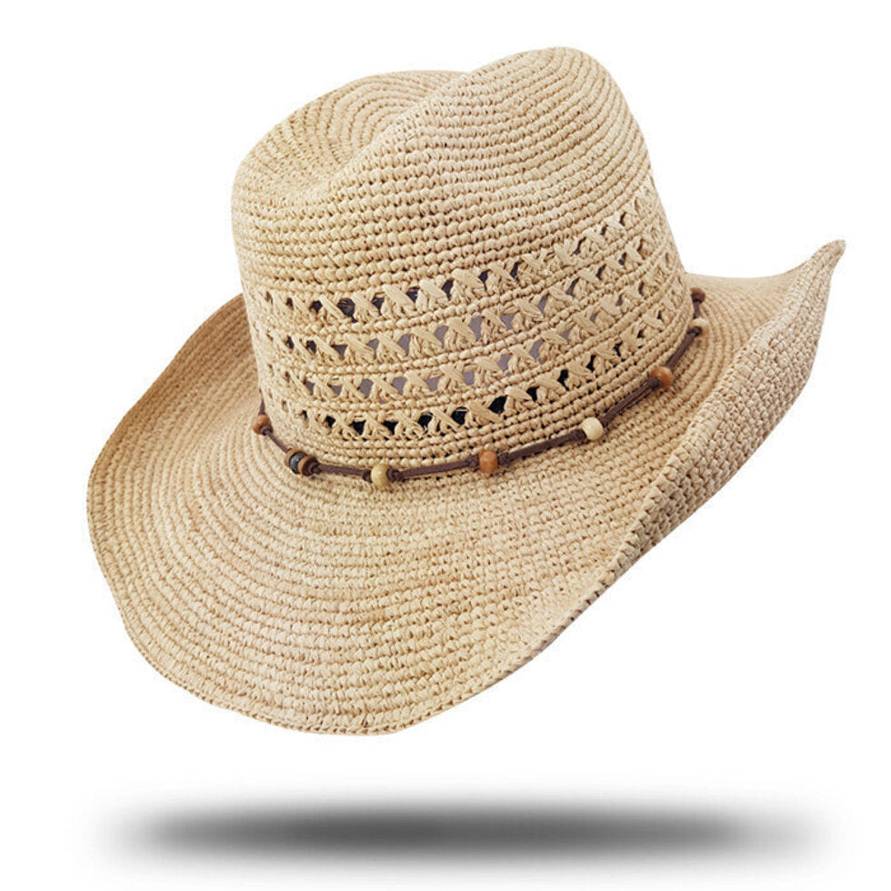 Cowboy Raffia Hat – Watermelon Red